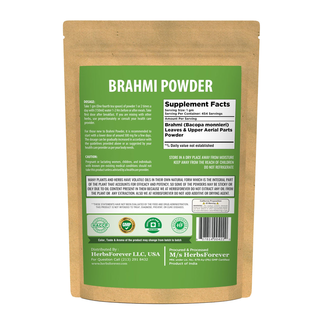 vegan bacopa monnieri powder supplement