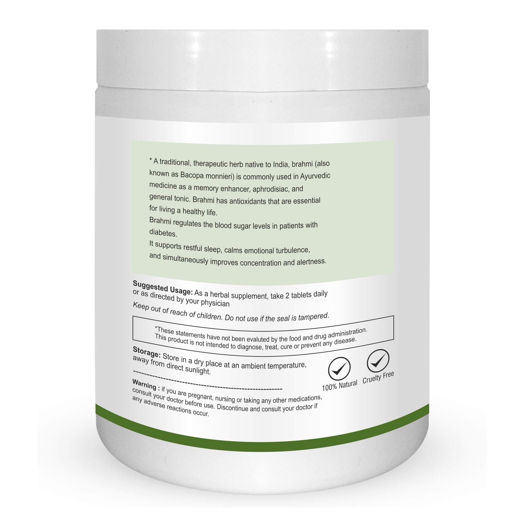 vegan bacopa monnieri tablets pack