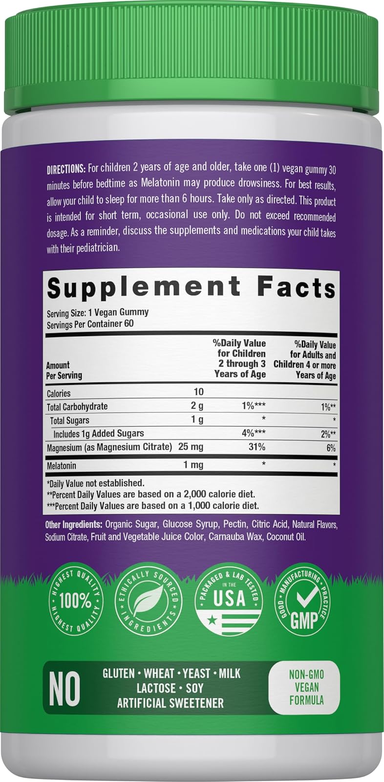 vegan bedtime support gummies for children