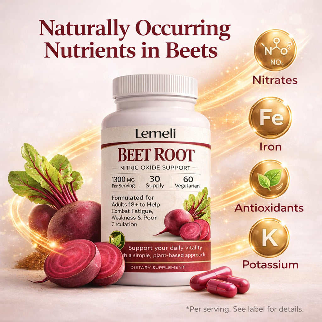 Vegan beetroot capsules for daily wellness
