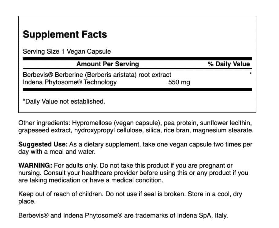 vegan berberine supplement for wellness