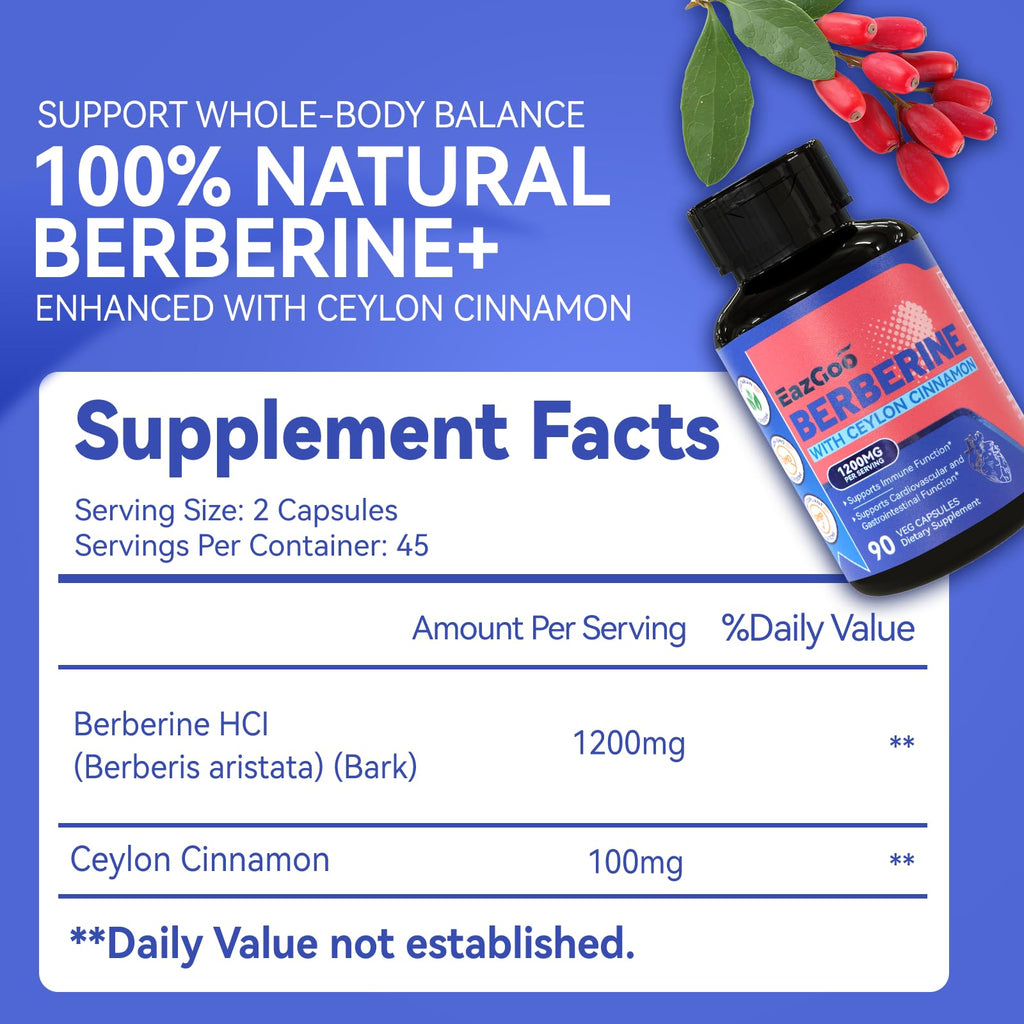 Vegan berberine with Ceylon cinnamon