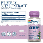 Vegan bilberry capsules for vision support