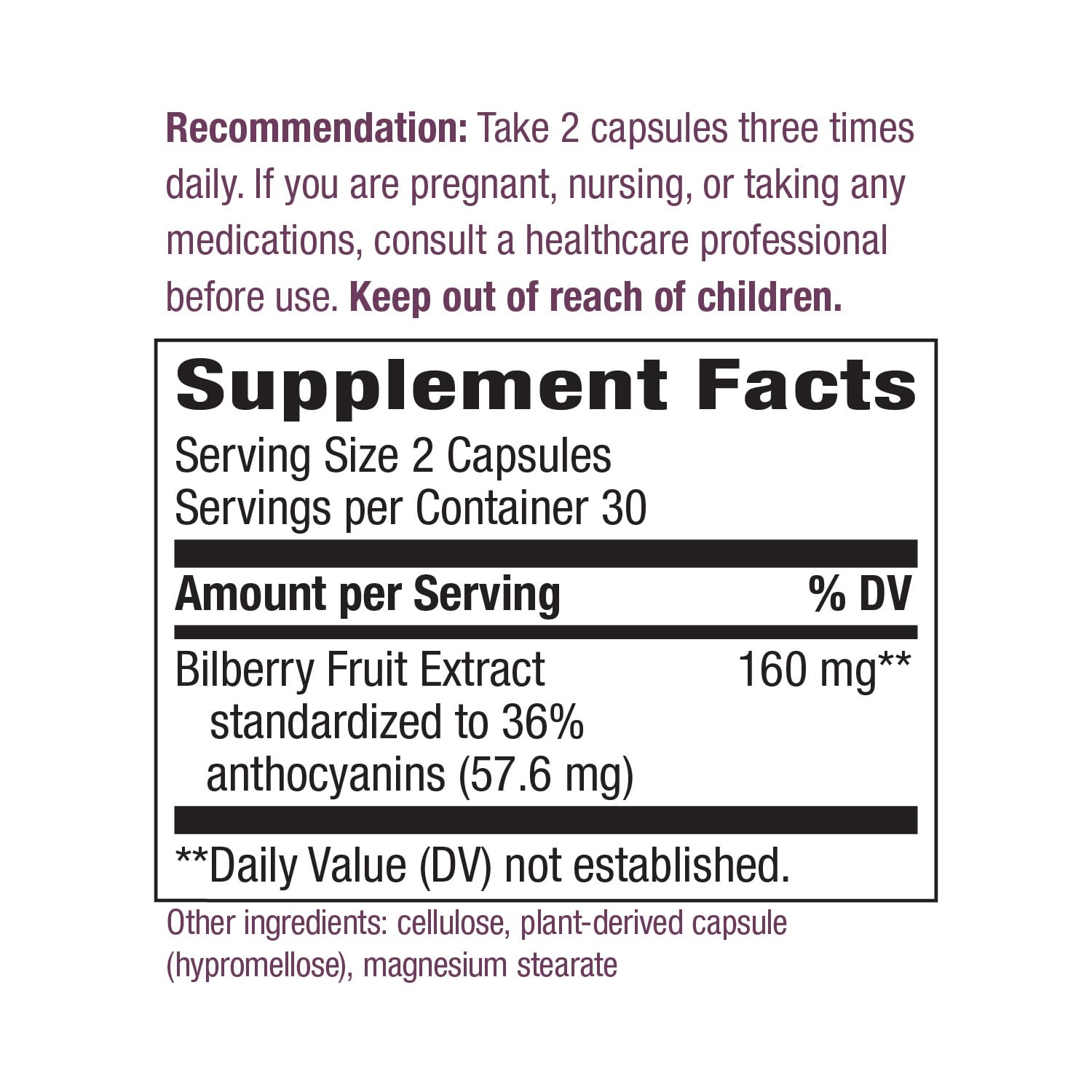 vegan bilberry supplement benefits