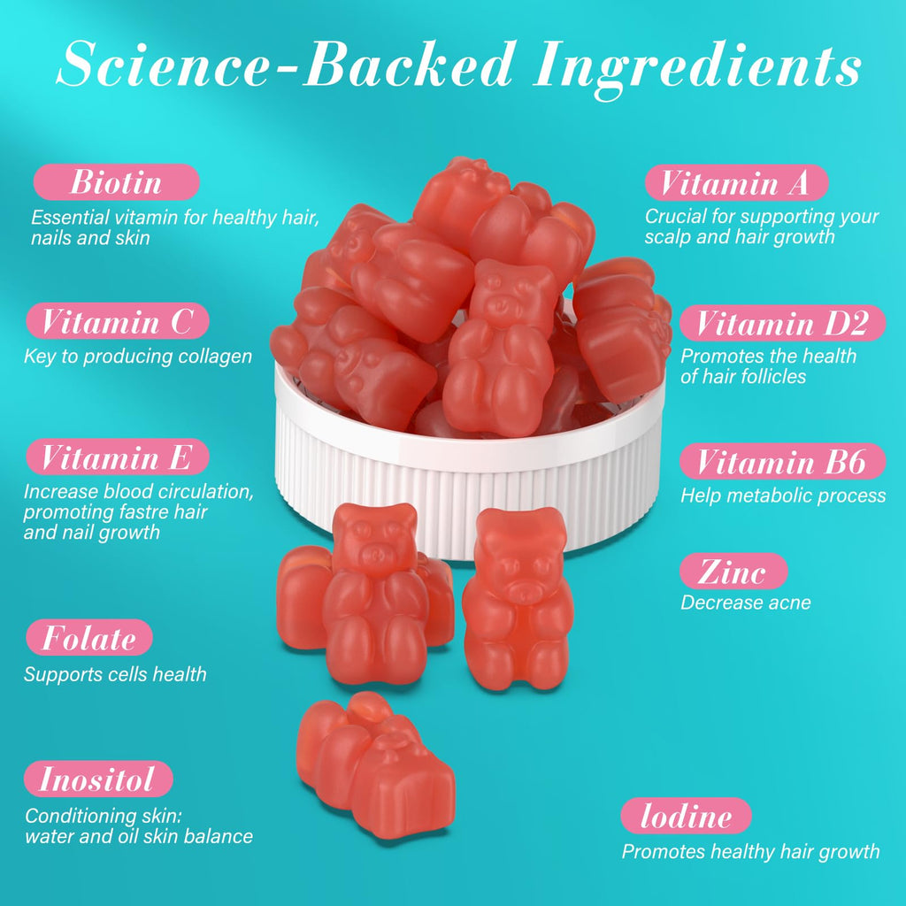 vegan biotin gummies with strawberry flavour