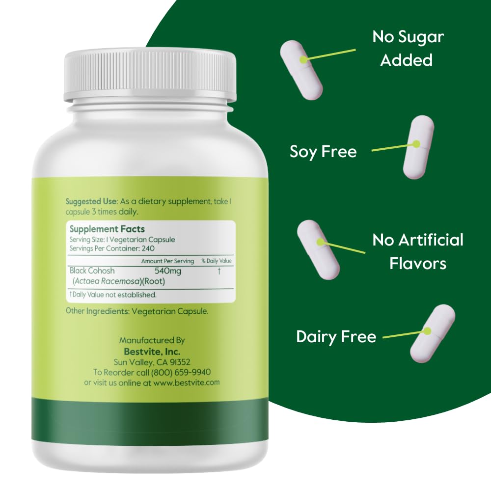 vegan black cohosh capsules for hot flashes