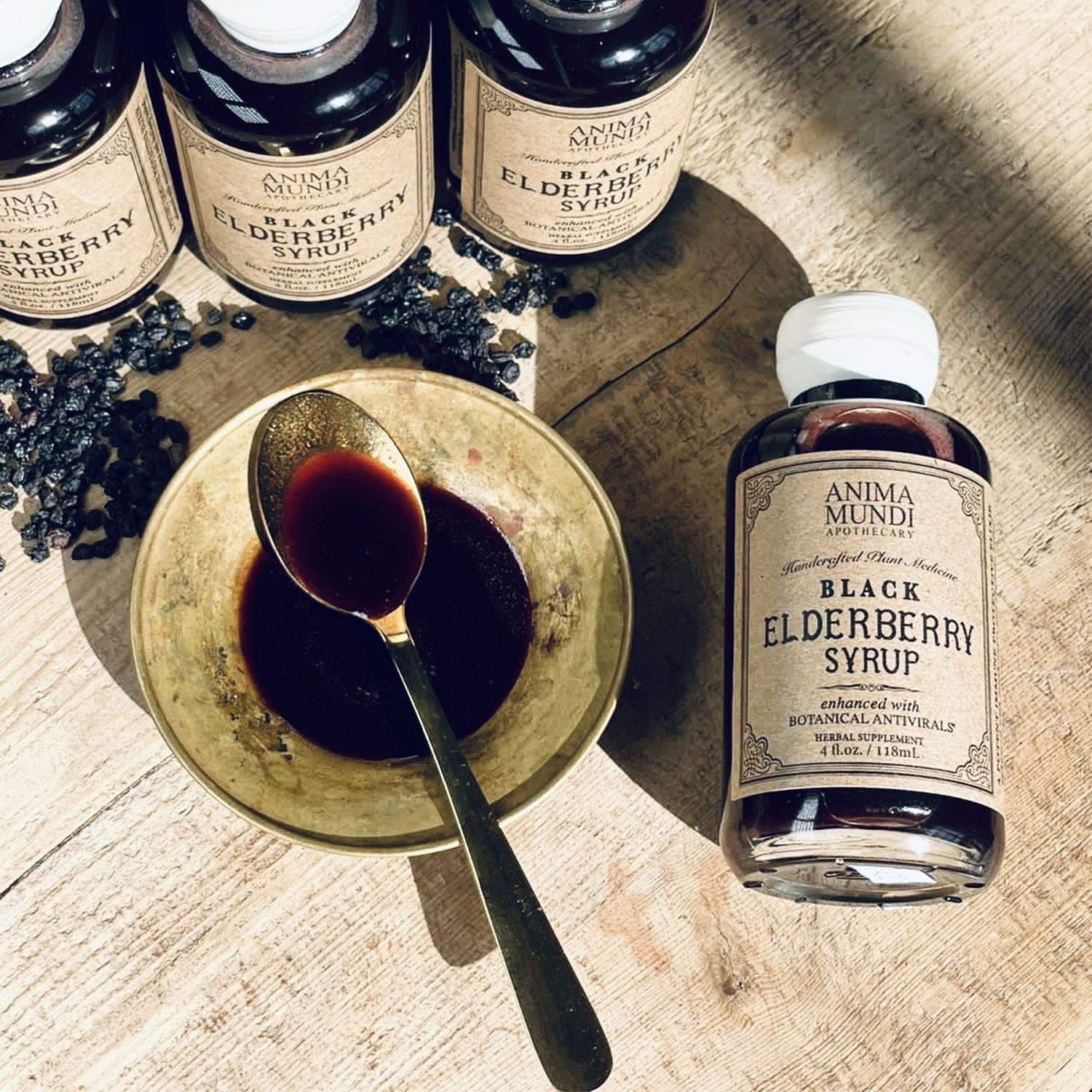 Vegan black elderberry syrup for health