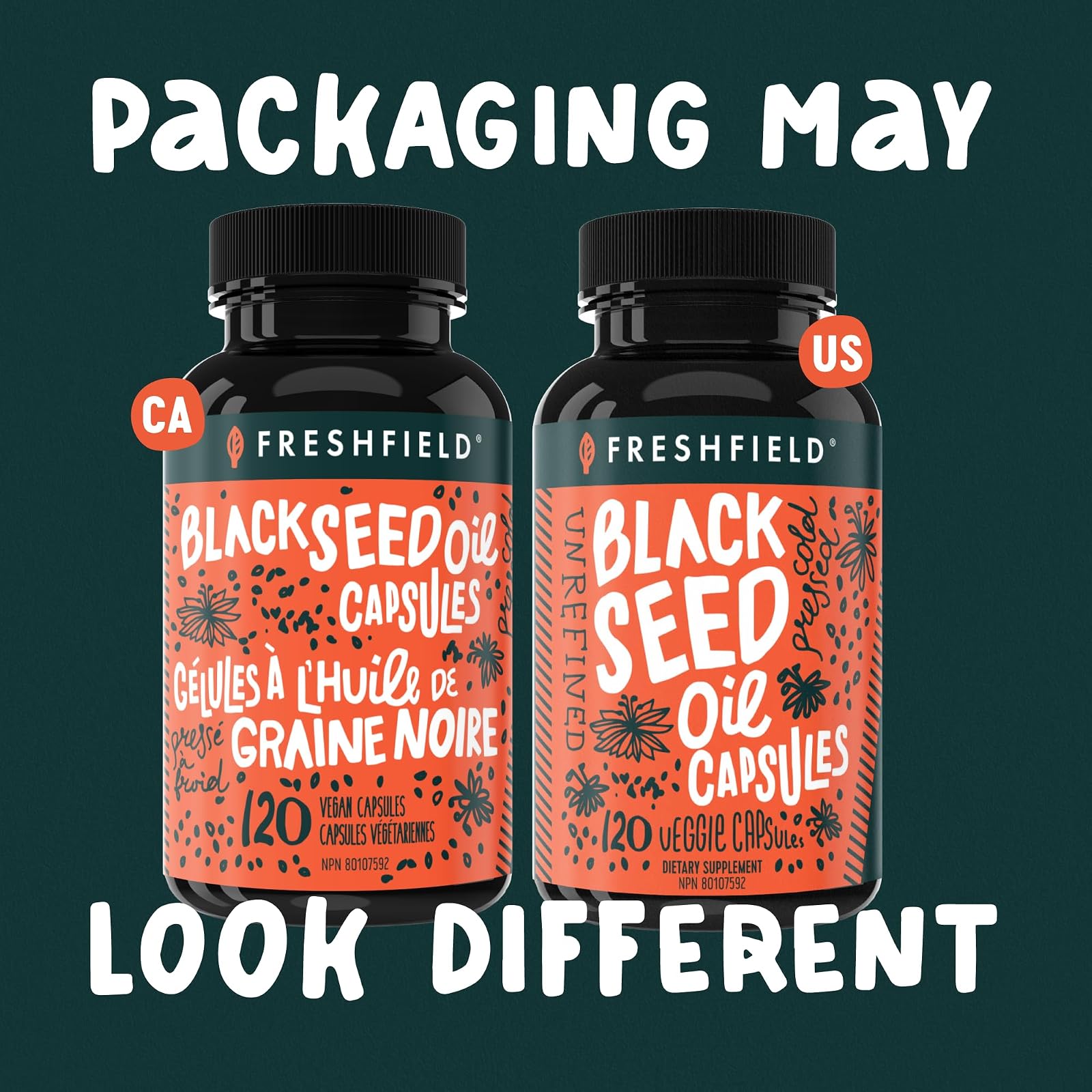 Vegan black seed oil capsules