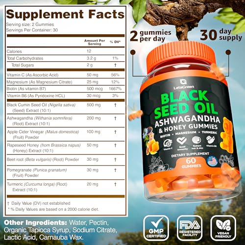 Vegan black seed oil gummy supplement