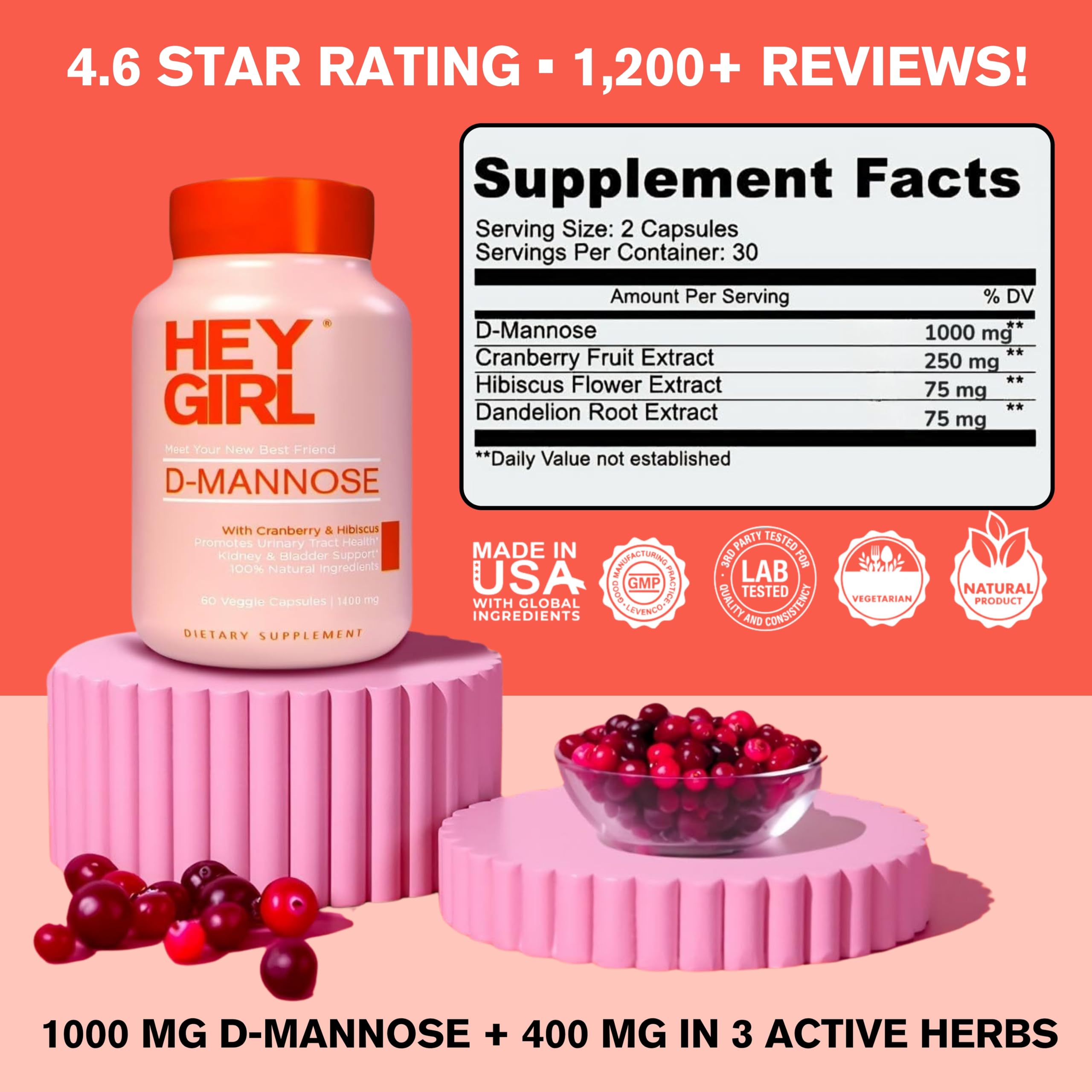vegan bladder health support capsules