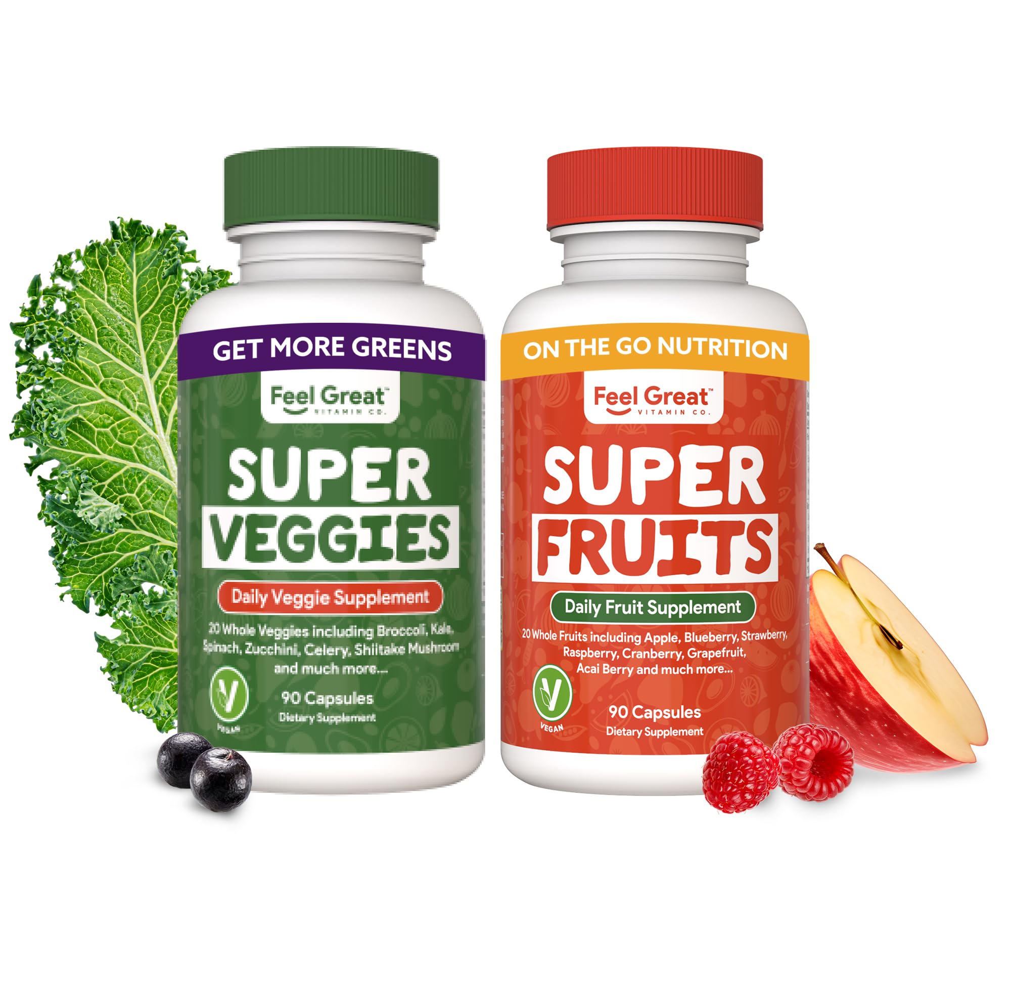vegan blended vitamin & mineral supplements pack