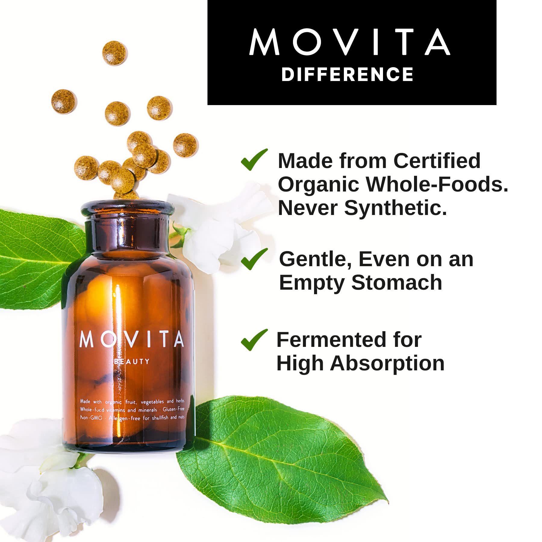 vegan blended vitamin & mineral supplements with biotin