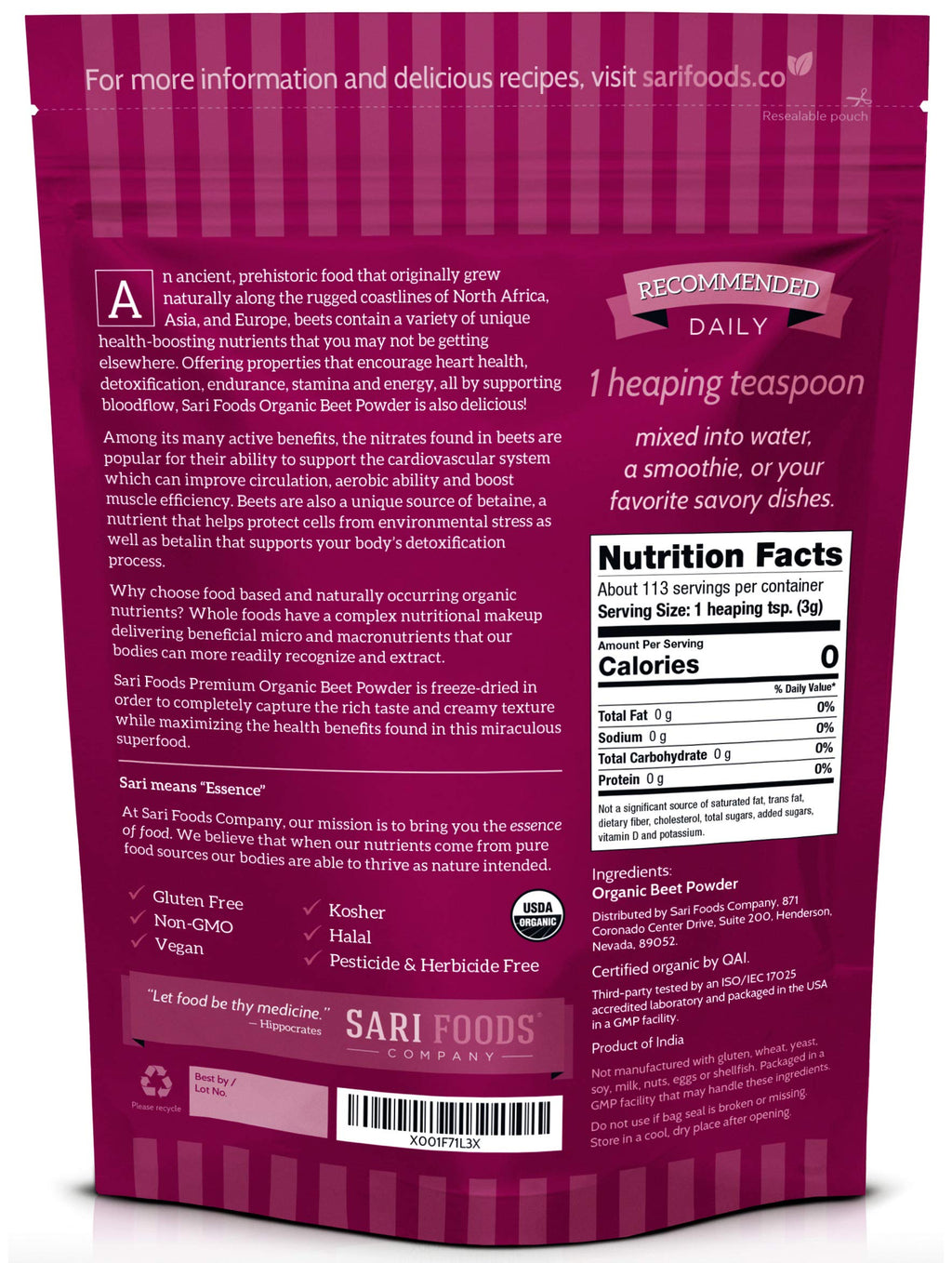 vegan blended vitamin & mineral supplements