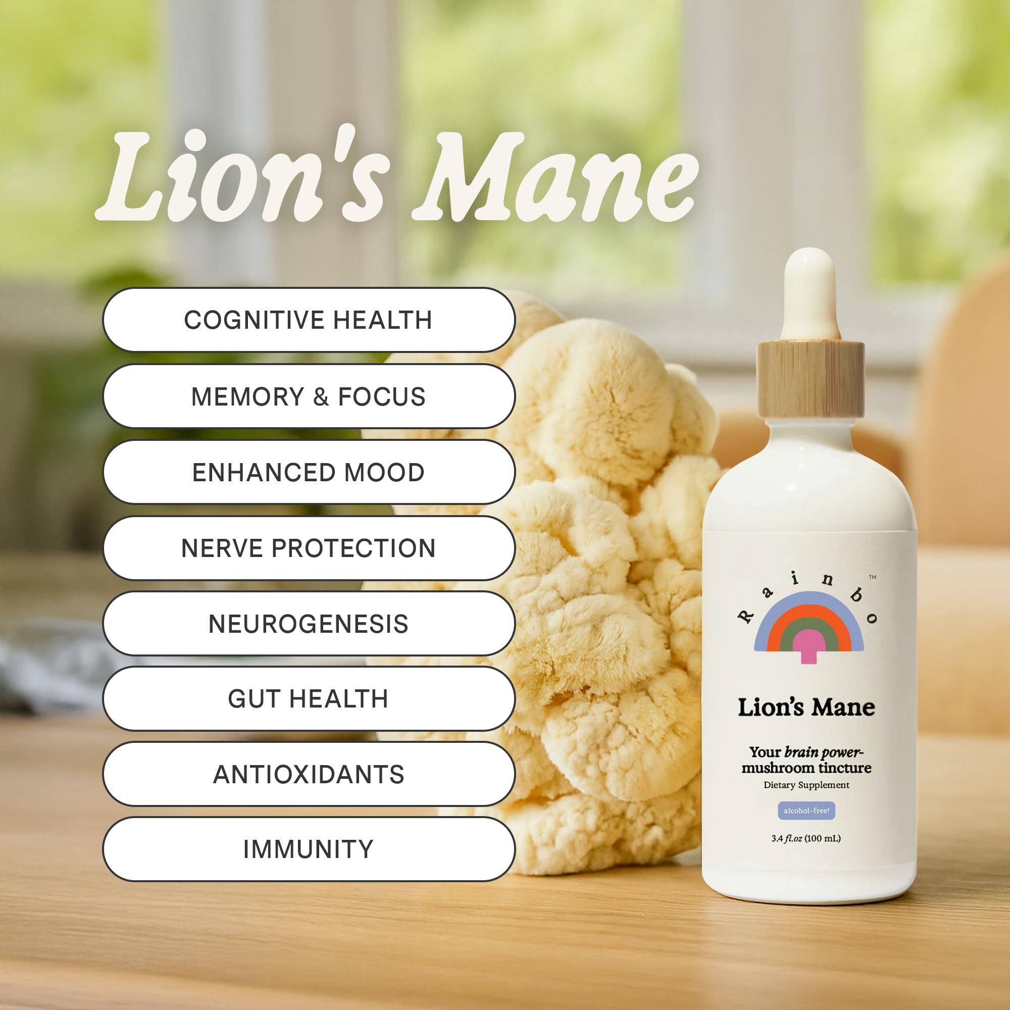 Vegan brain support mushroom supplement