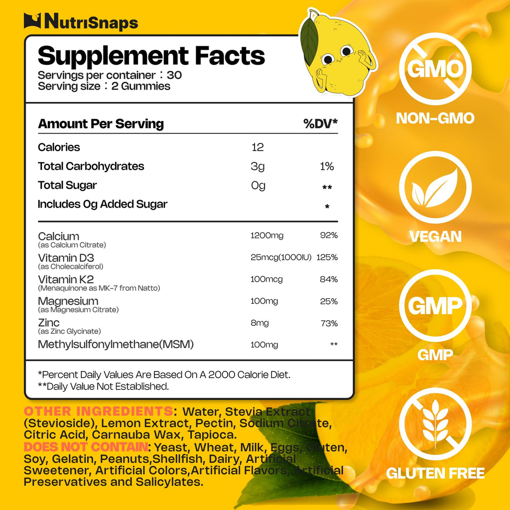 Vegan calcium gummies with vitamin D3