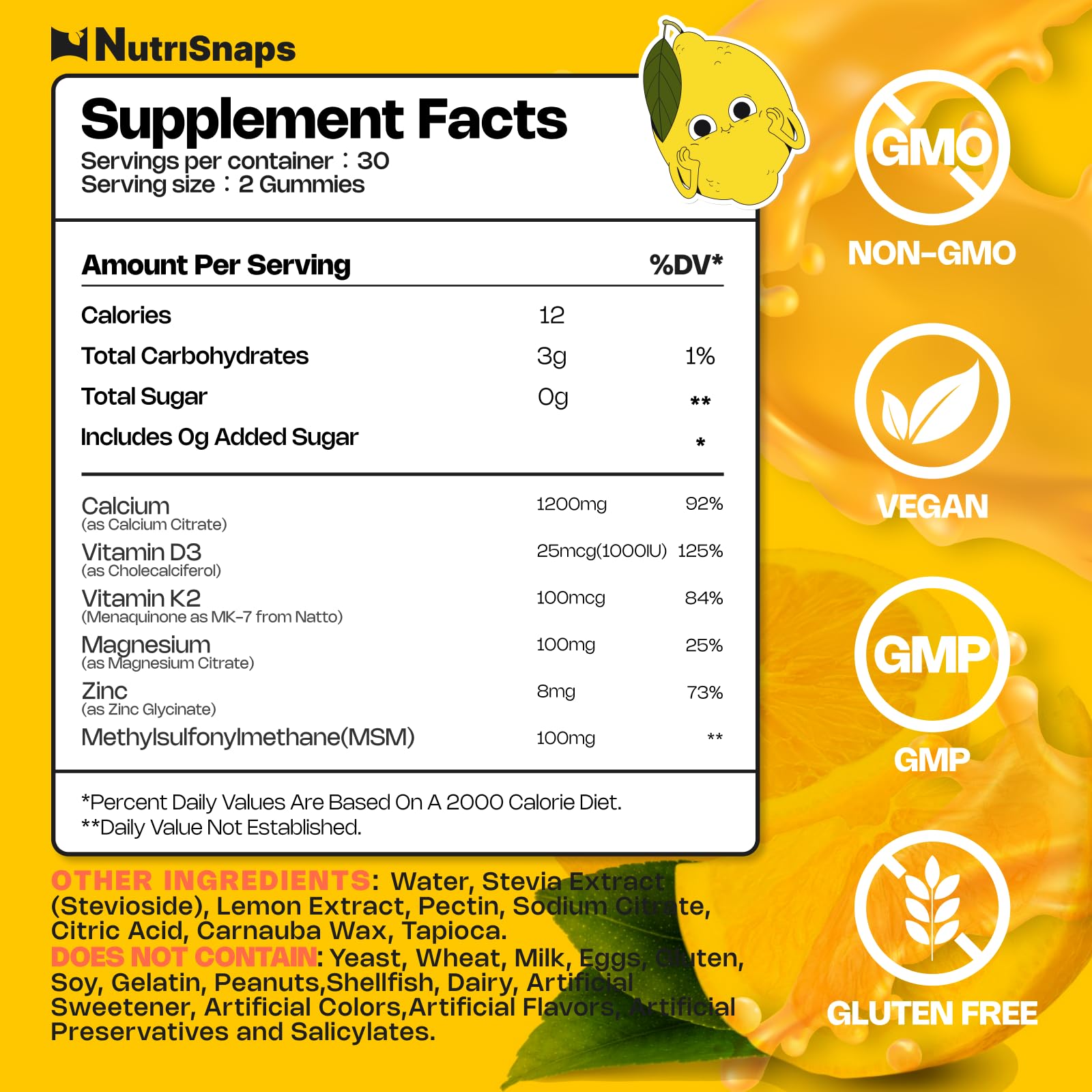 Vegan calcium gummies with vitamin D3