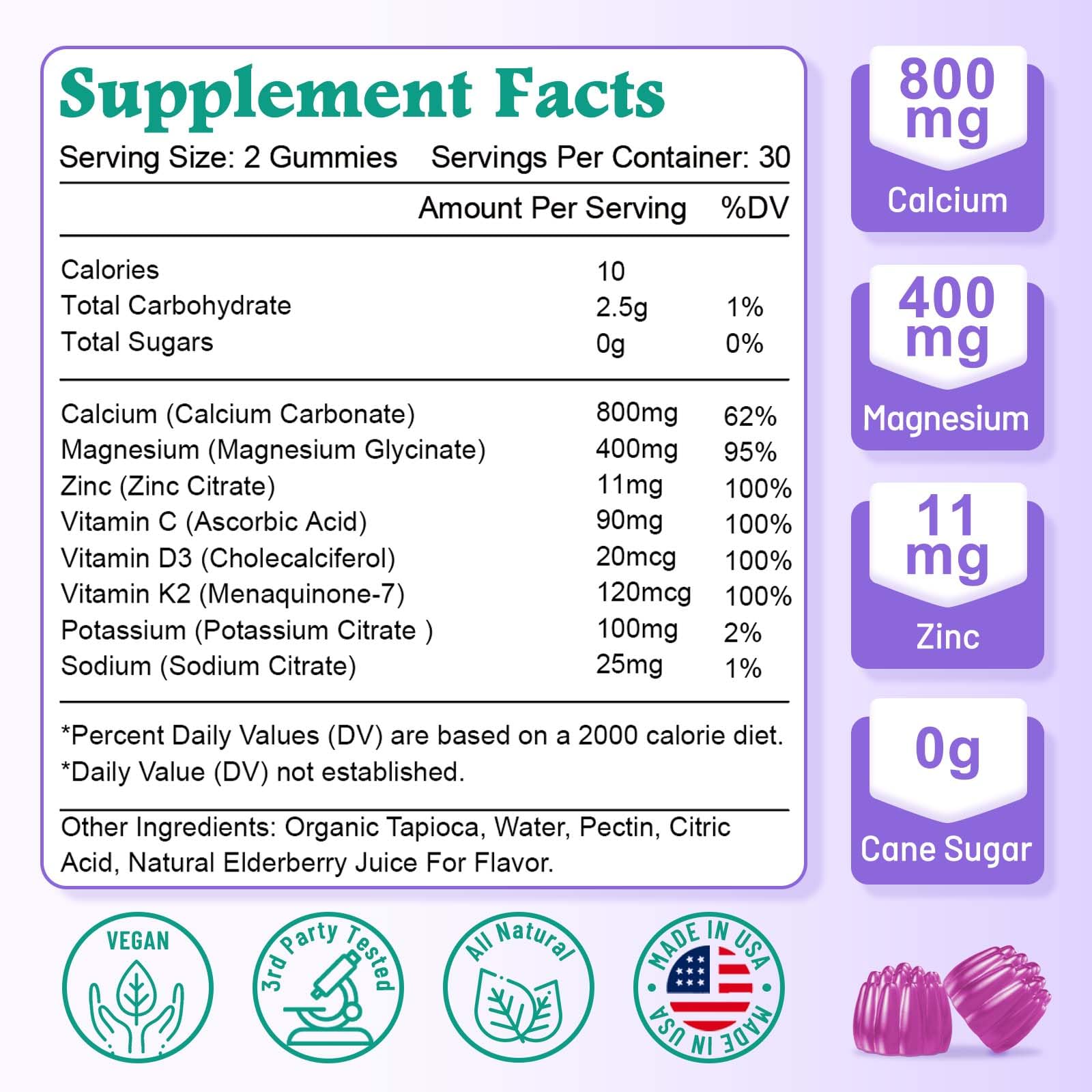 vegan calcium magnesium gummies
