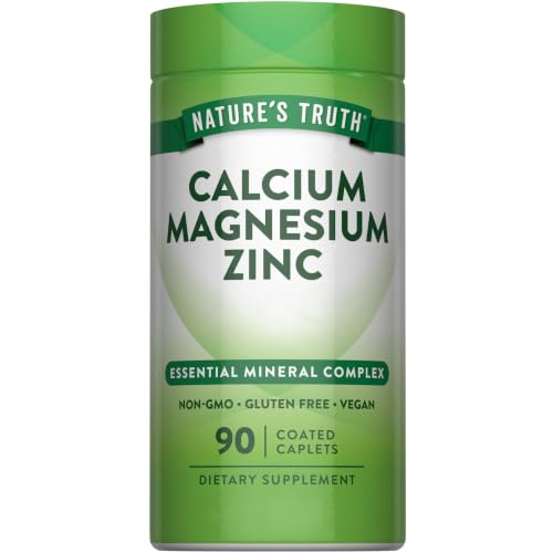 Vegan calcium magnesium zinc caplets for vitality