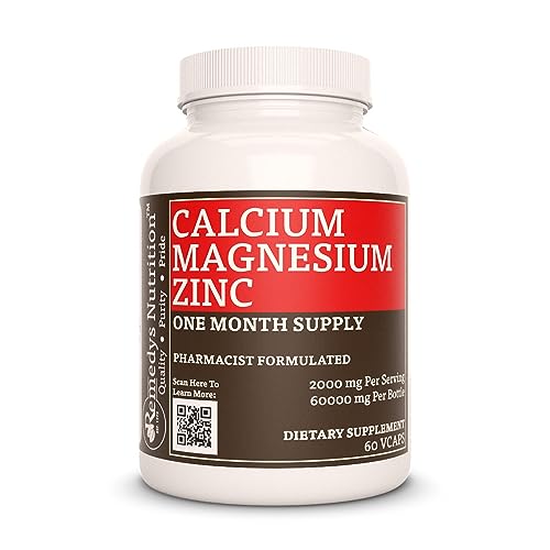 Vegan calcium magnesium zinc capsules