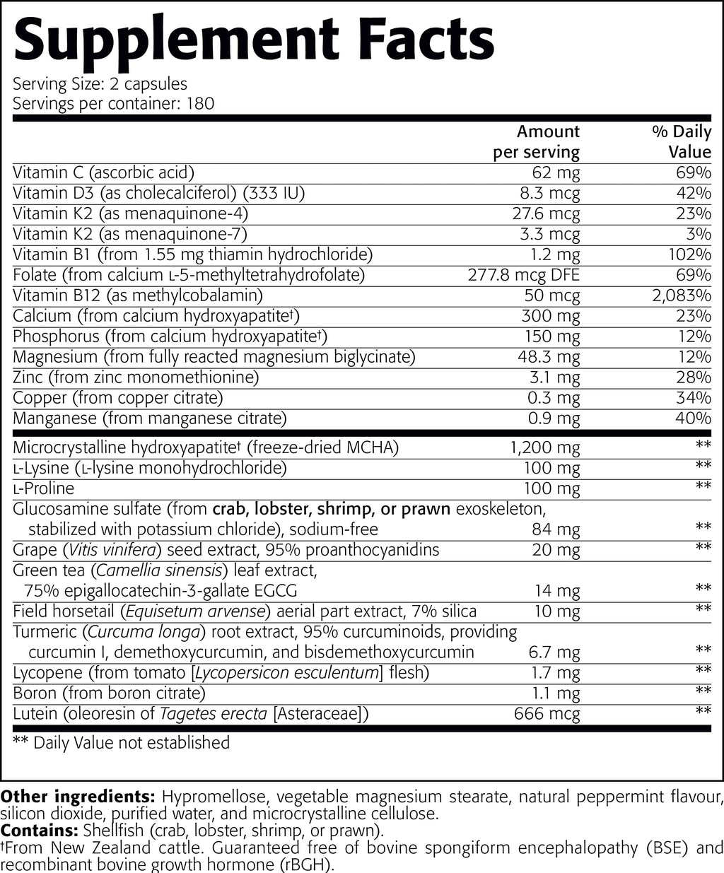 Vegan Calcium Supplement for Bones