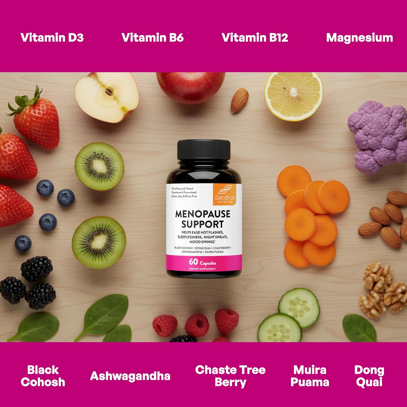 Vegan capsules for menopause wellness