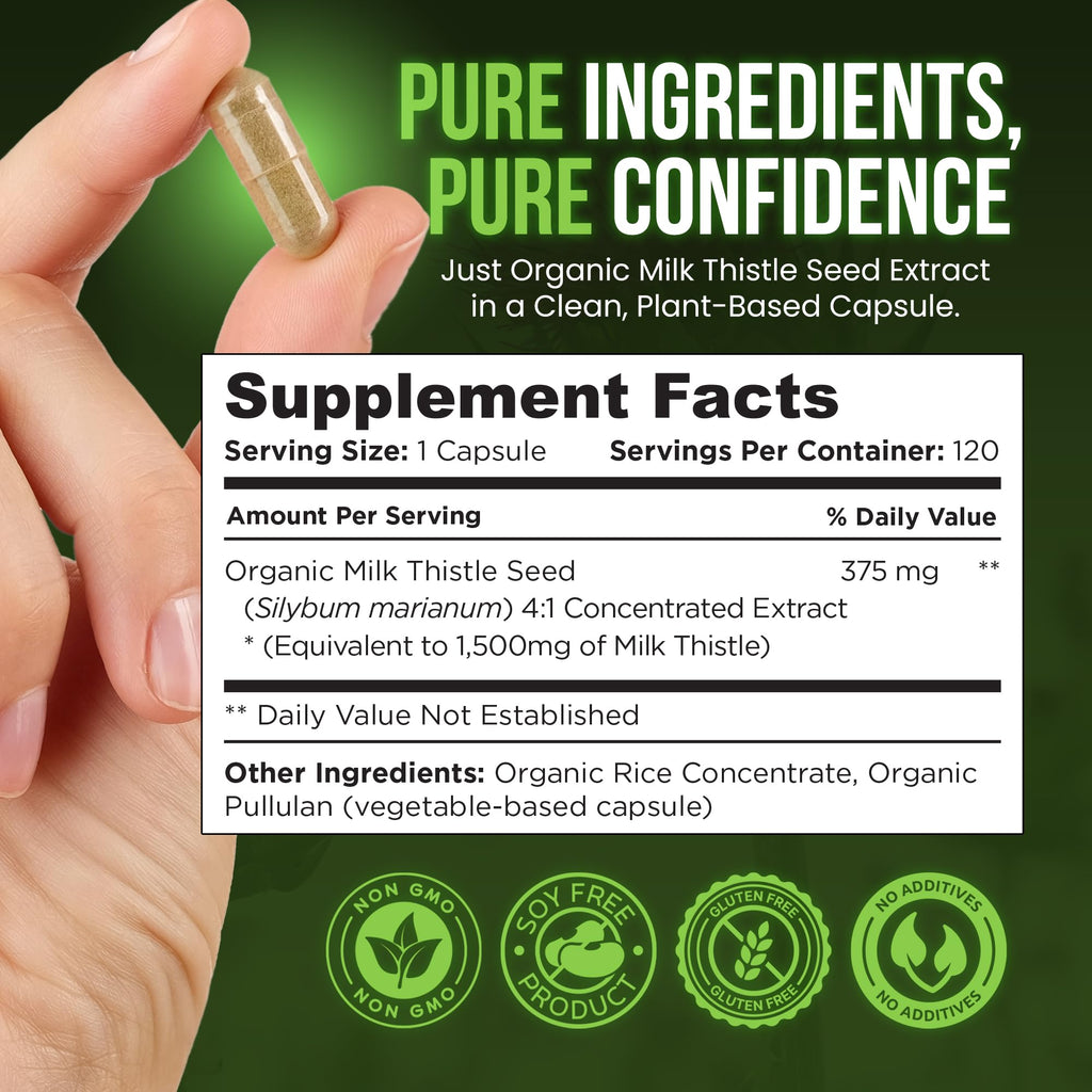 vegan capsules milk thistle extract