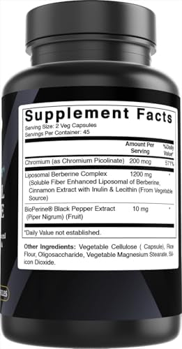 vegan capsules with liposomal berberine