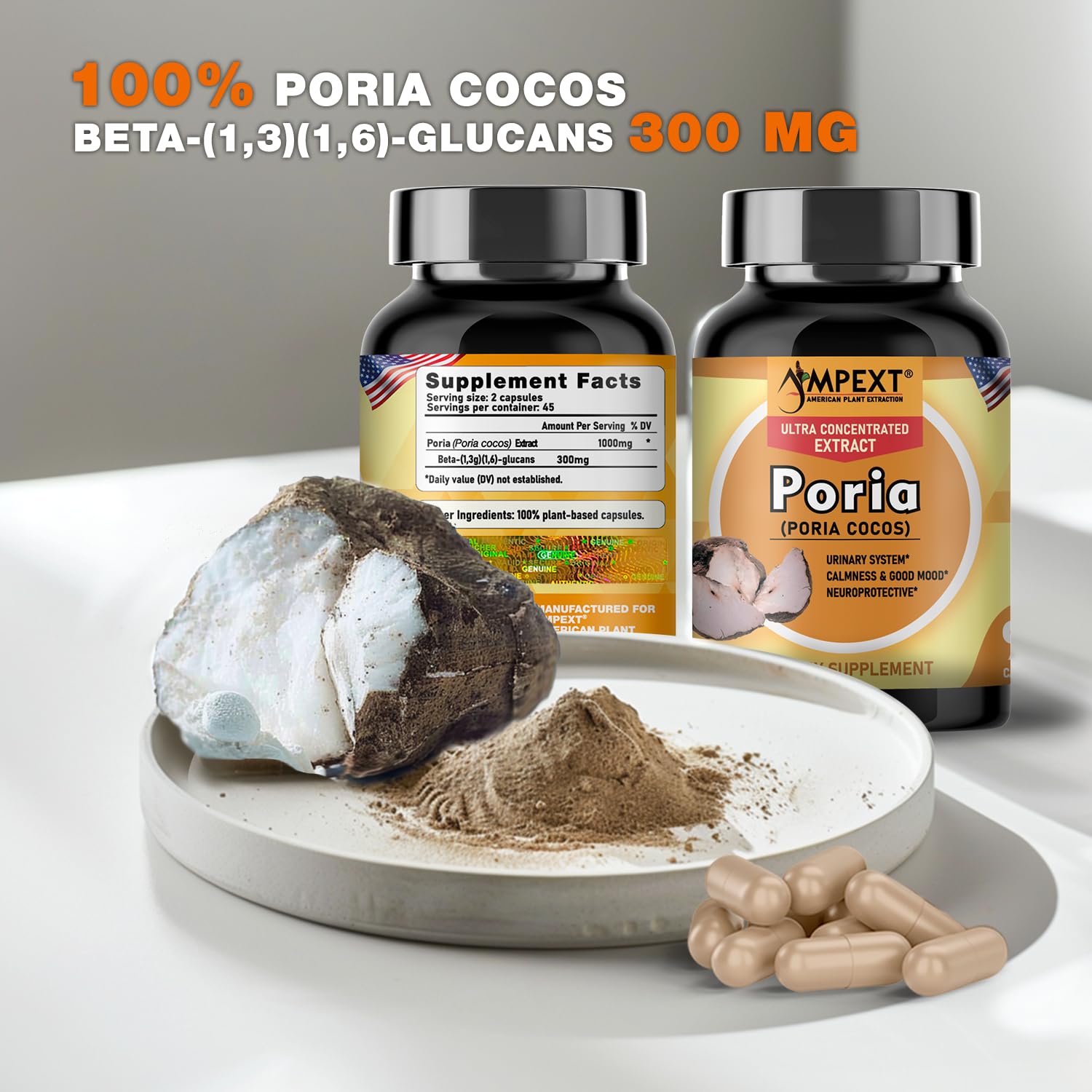 Vegan capsules with mushroom extract
