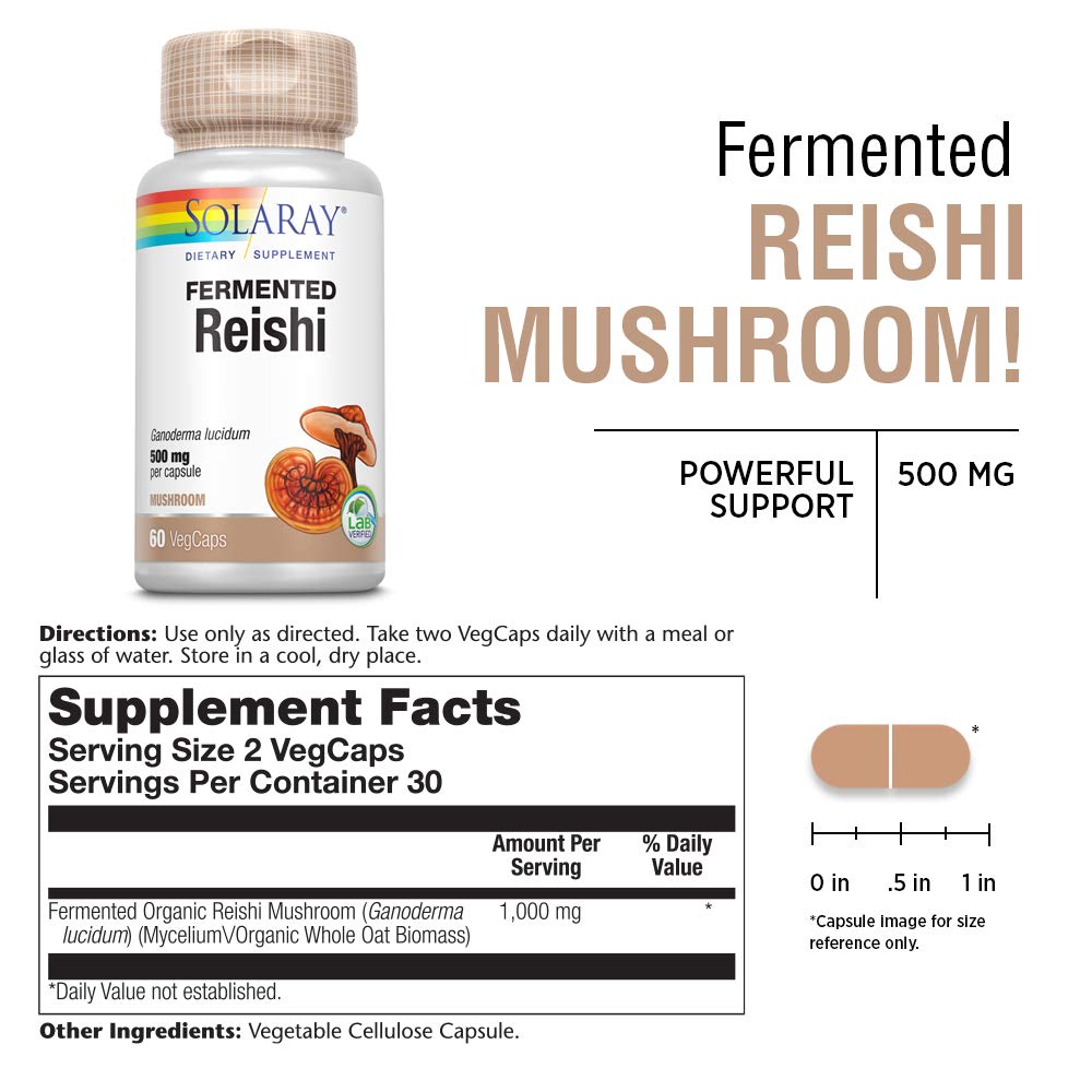 Vegan capsules with Reishi Mushroom extract