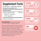 Vegan cayenne pepper capsules for wellness