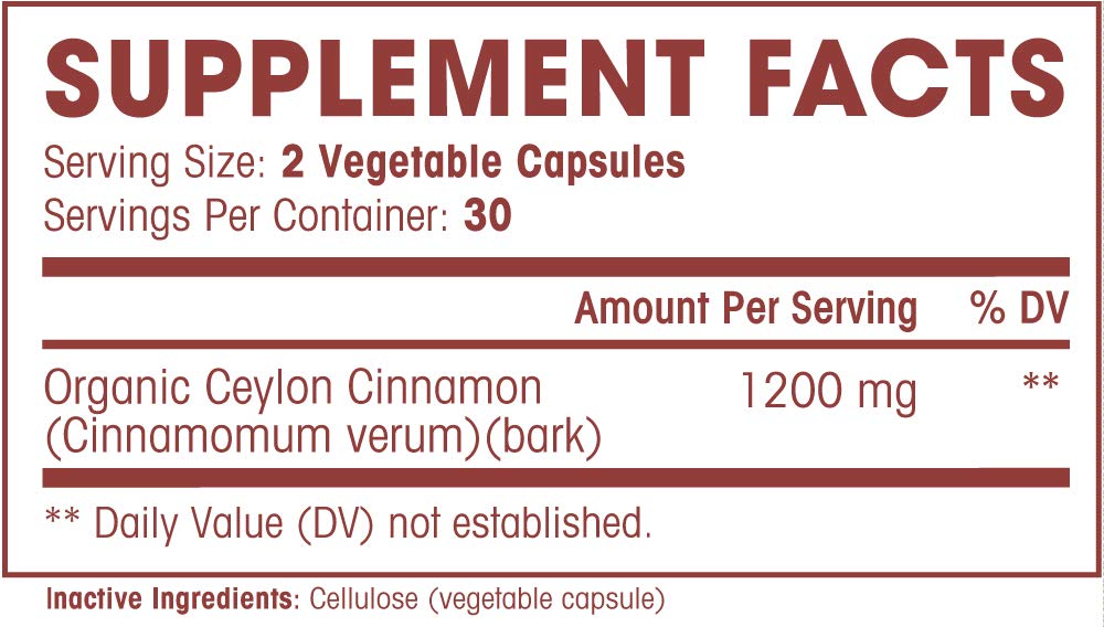 vegan ceylon cinnamon capsules supplement