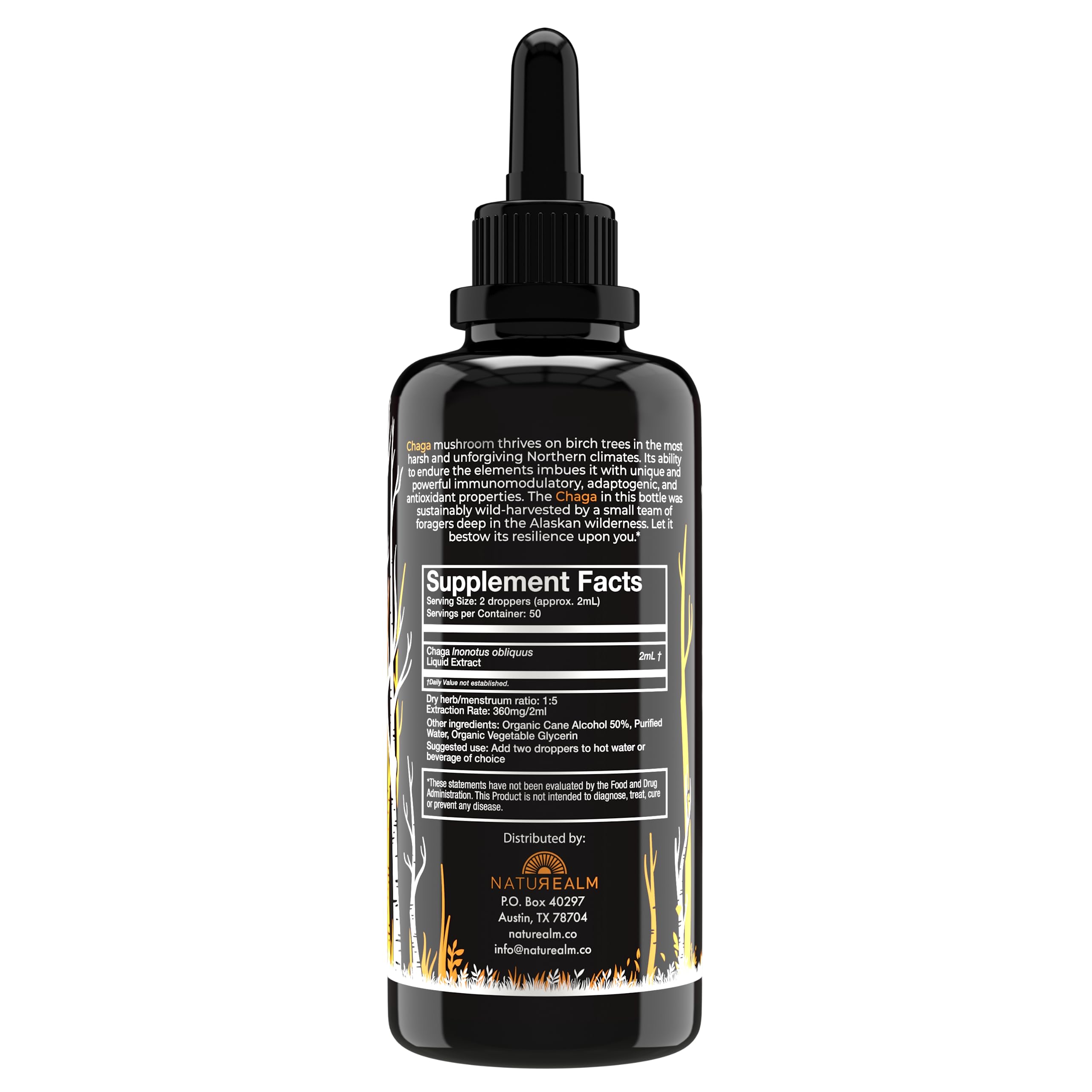 Vegan Chaga mushroom antioxidant boost