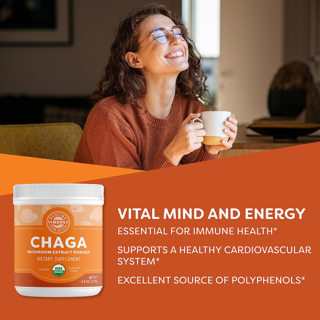 Vegan chaga mushroom supplement