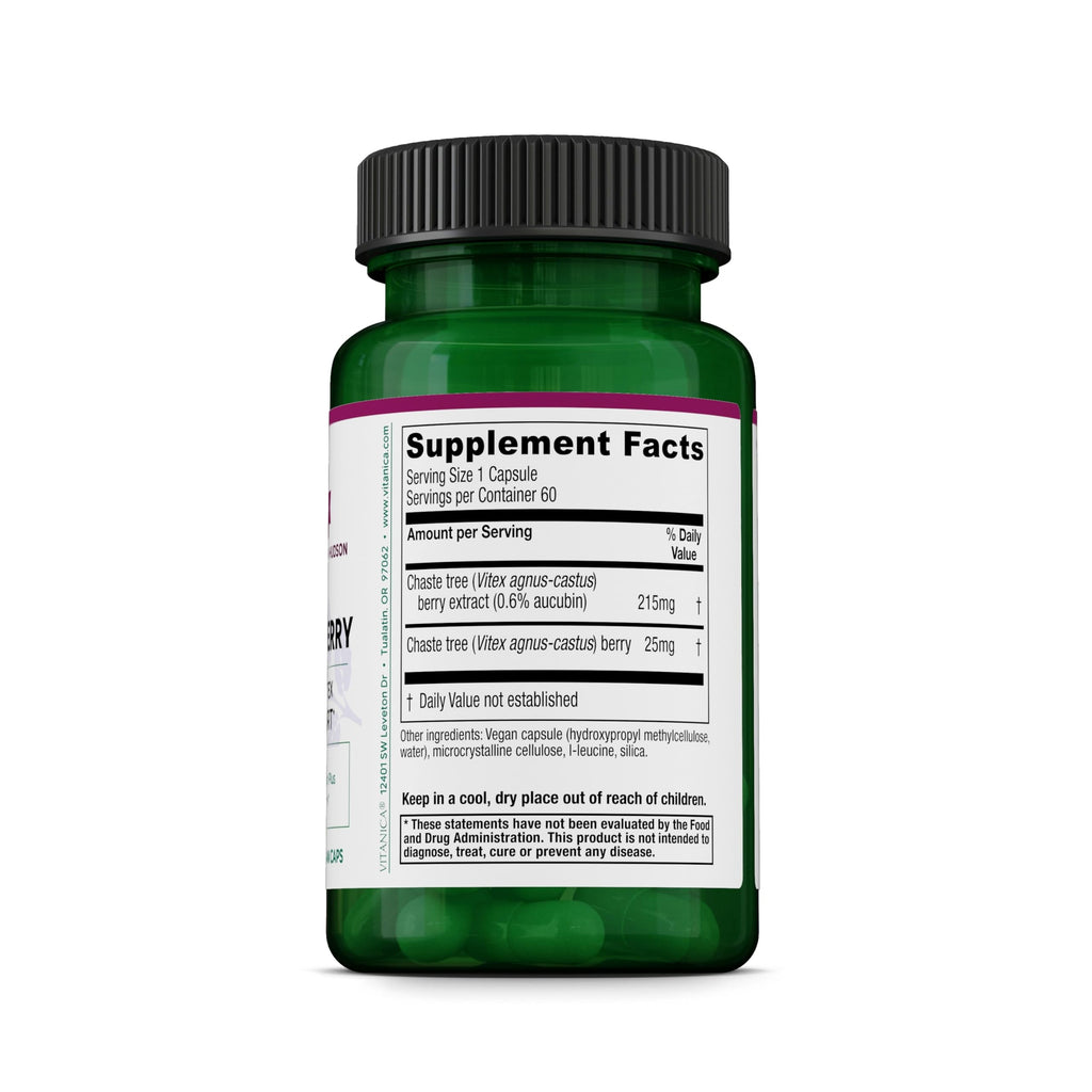 Vegan chaste tree berry supplement