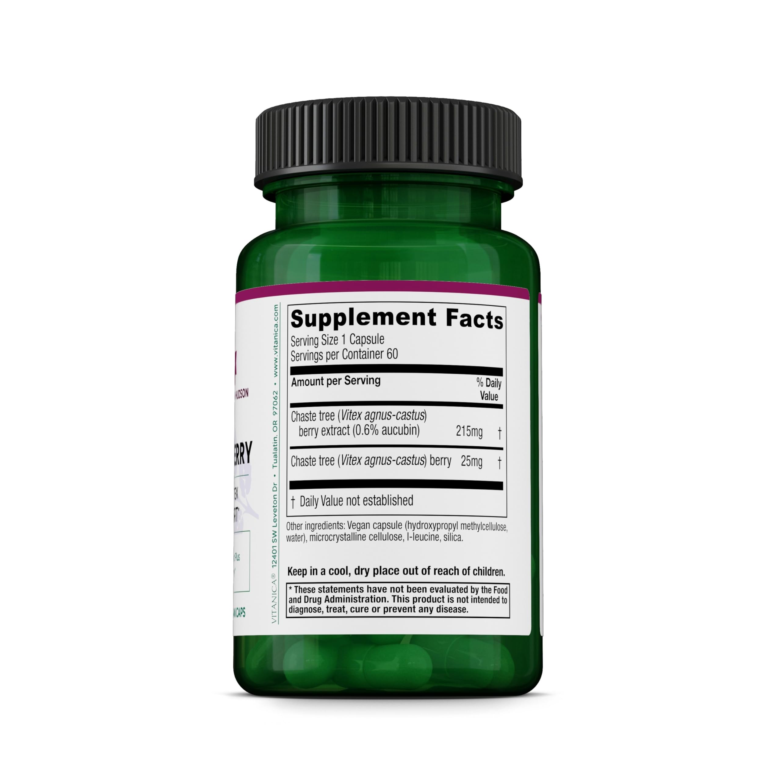 Vegan chaste tree berry supplement