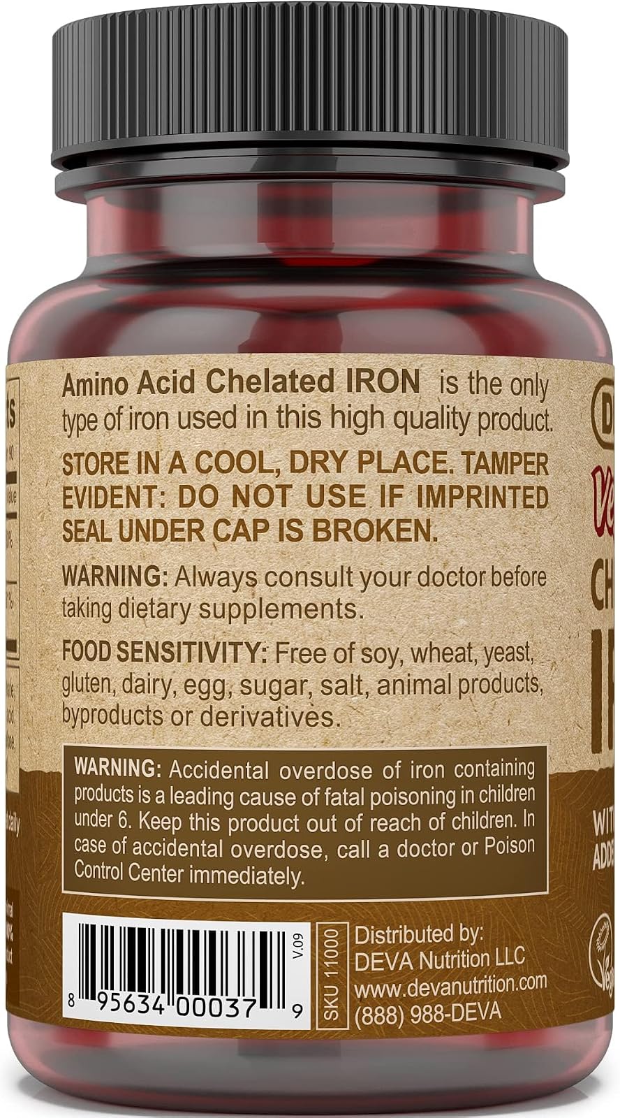 vegan chelated iron for energy