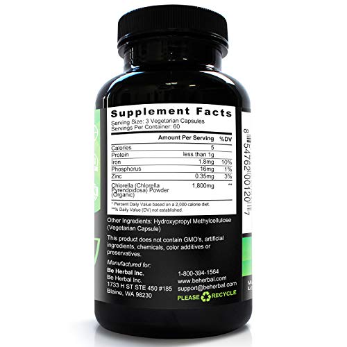 vegan chlorella capsules for health