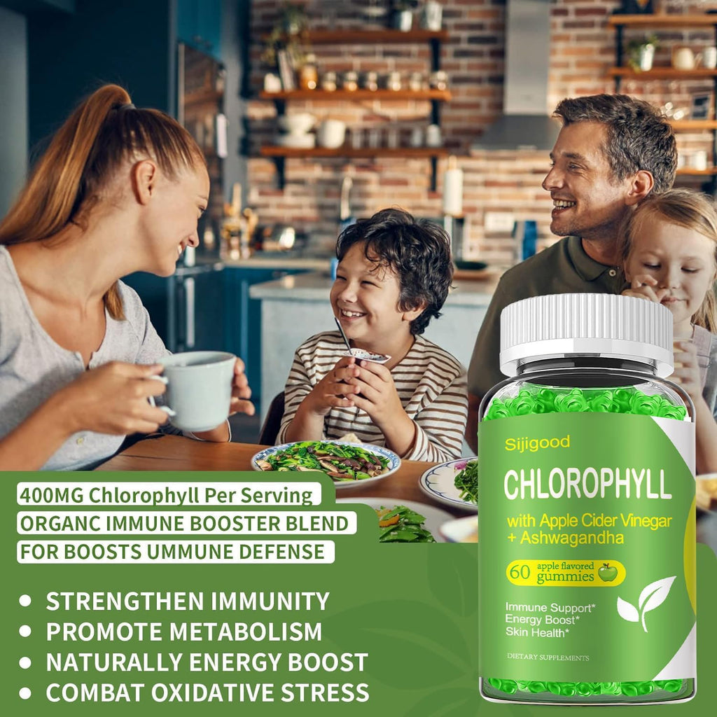 Vegan chlorophyll gummies for health