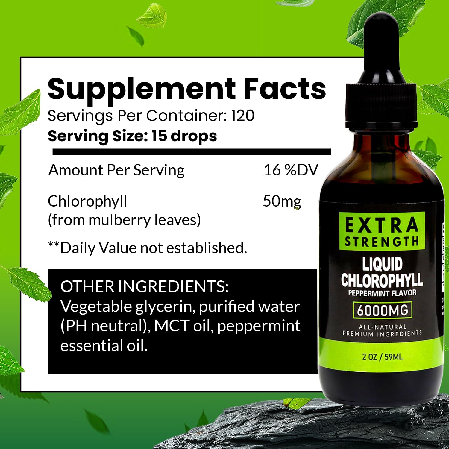 vegan chlorophyll supplement with peppermint