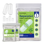 Vegan clear empty capsules for supplements