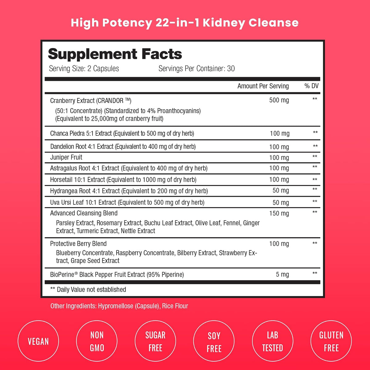 vegan cranberry detox supplement
