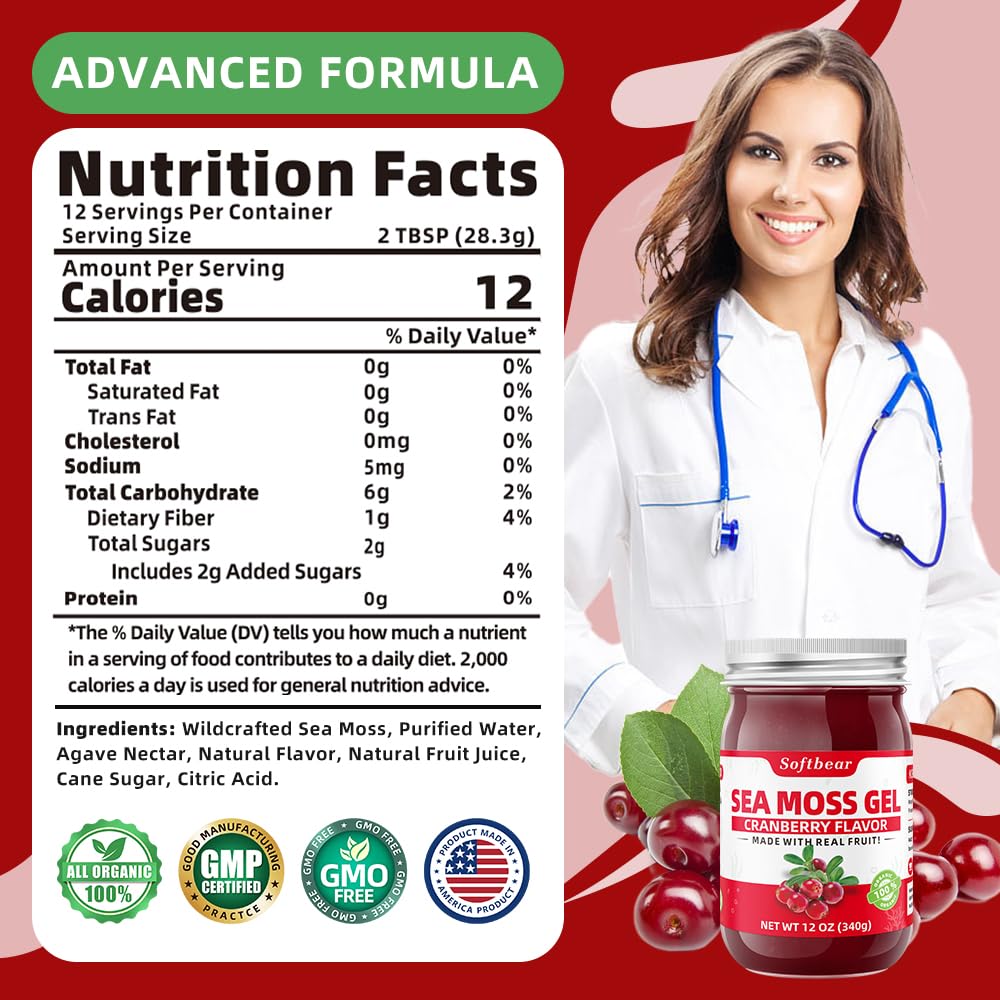 vegan cranberry flavored sea moss