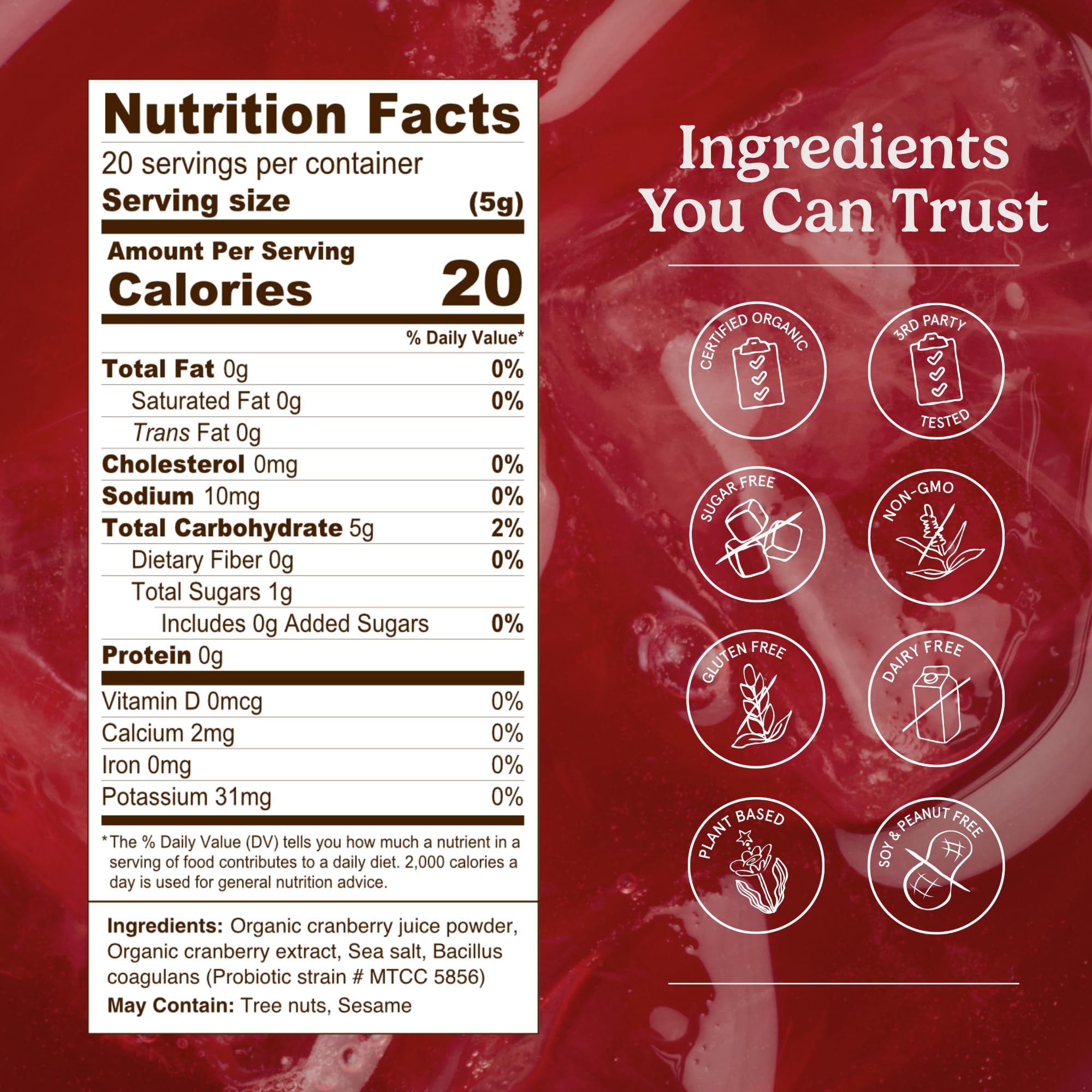 vegan cranberry supplement for health