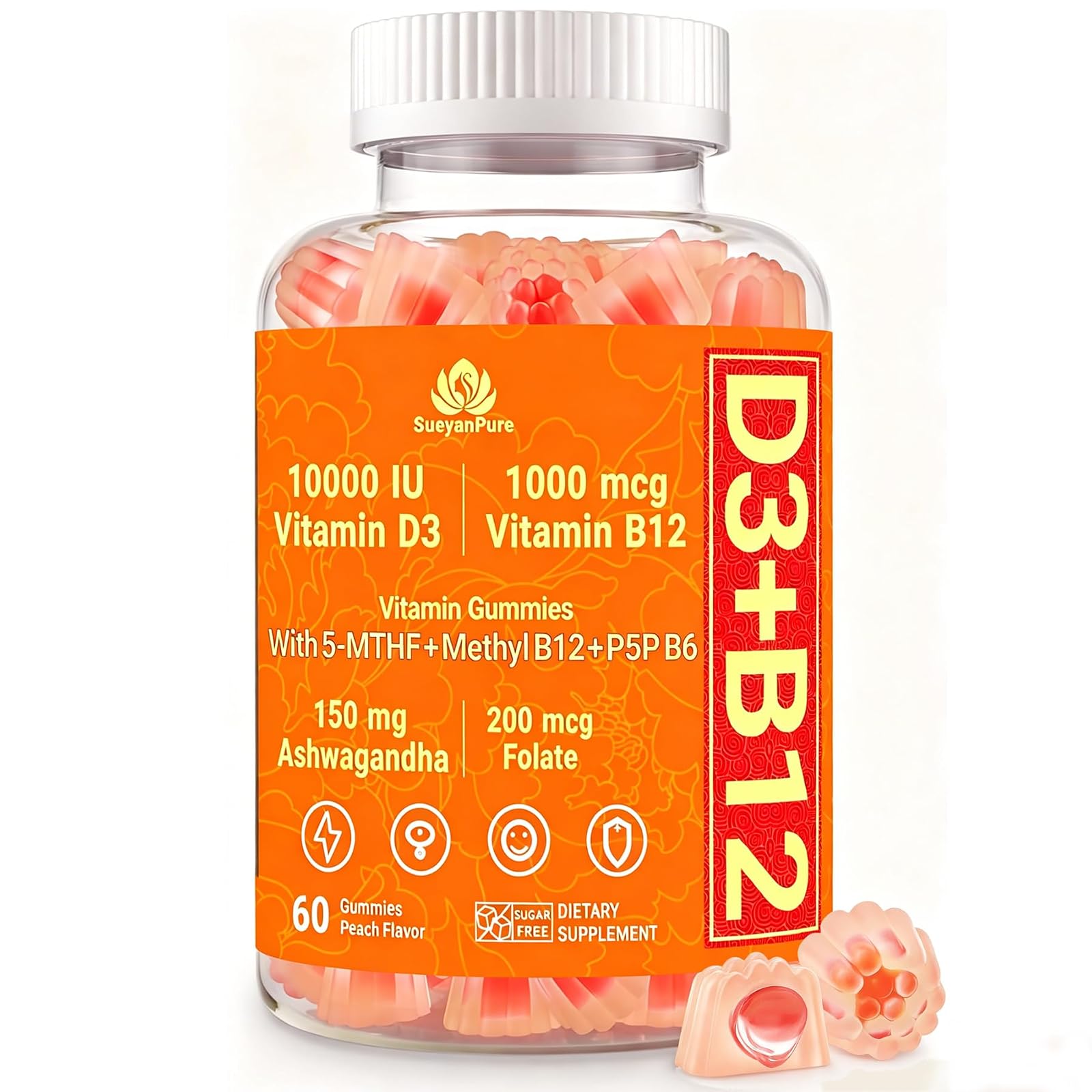 vegan D3 B12 gummies for energy