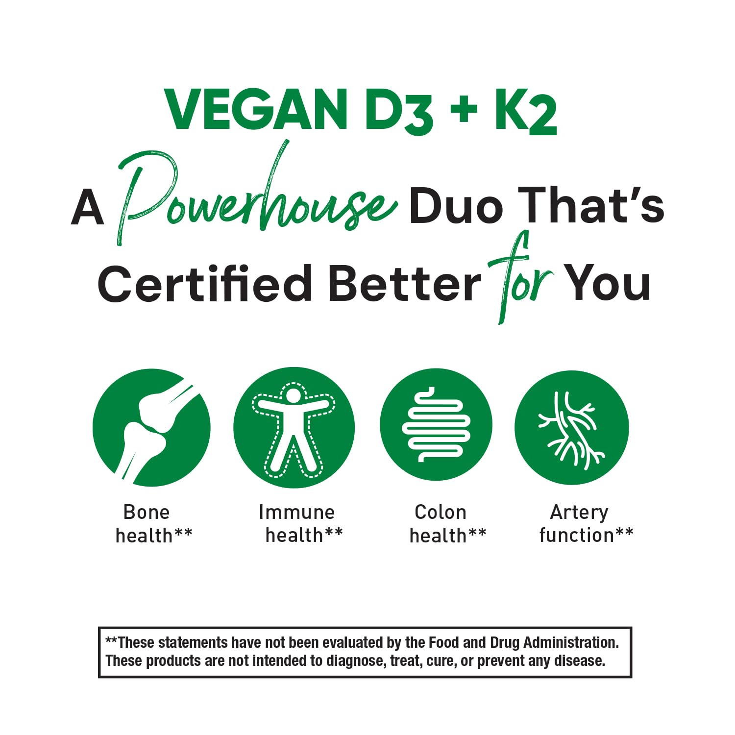 Vegan D3 K2 for heart support