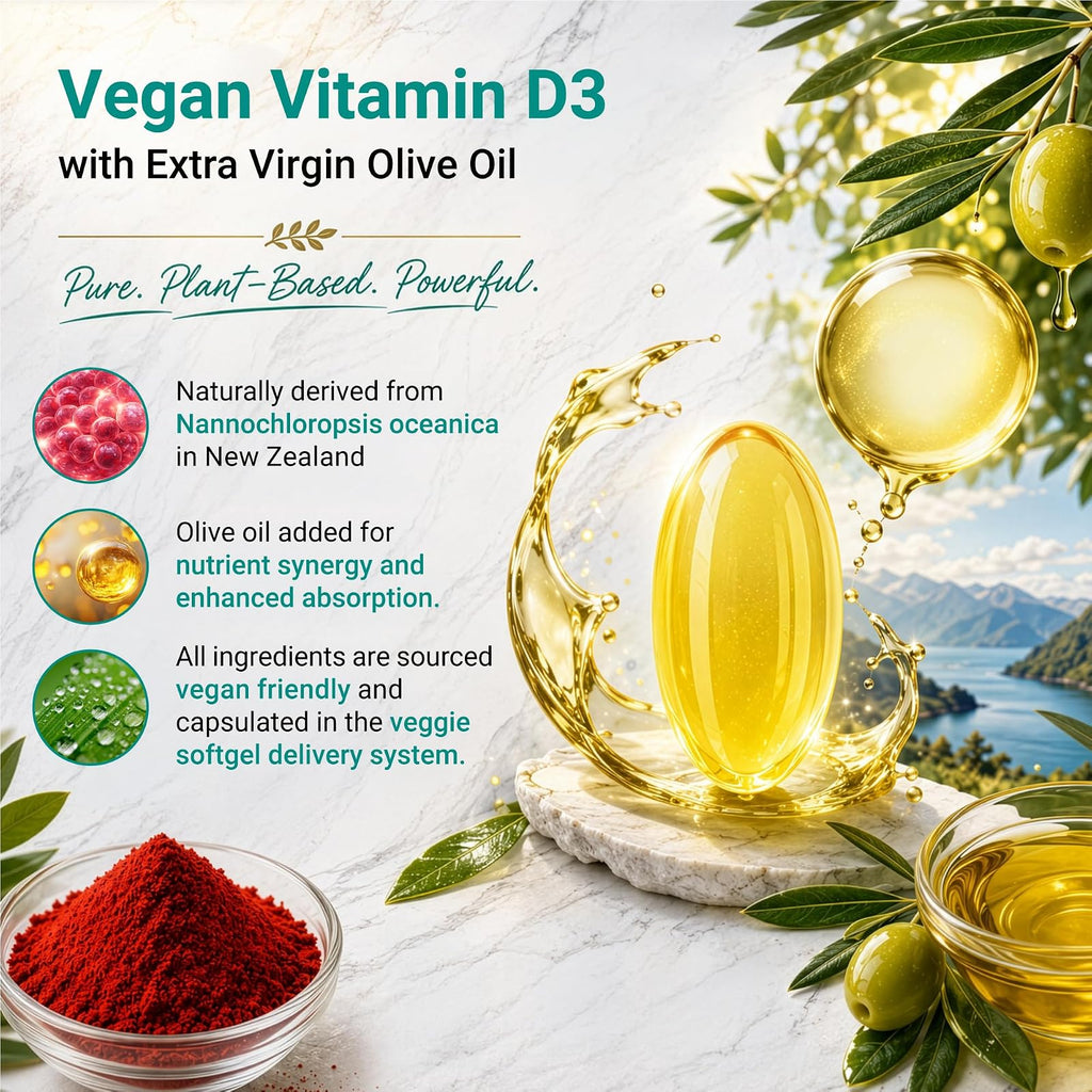 Vegan D3 supplement for energy