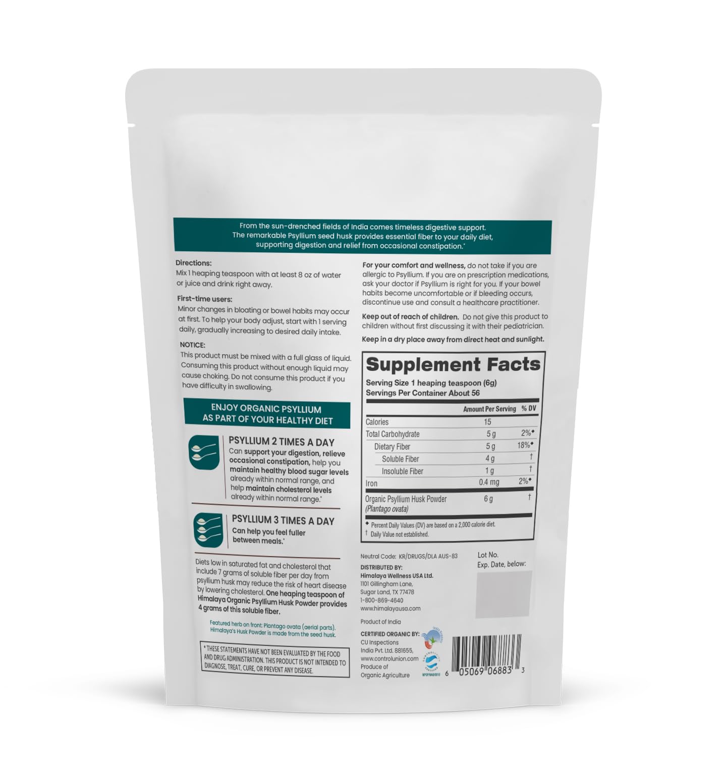 Vegan daily fiber supplement Canada
