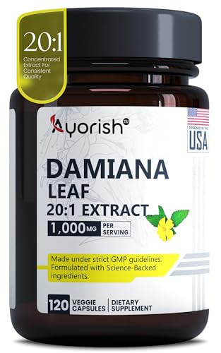 Vegan damiana capsules for energy