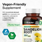 vegan dandelion capsules for wellness
