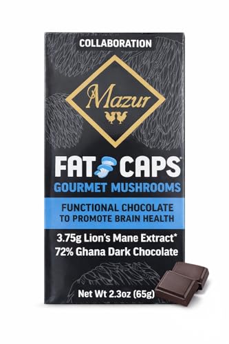 vegan dark chocolate with mushrooms